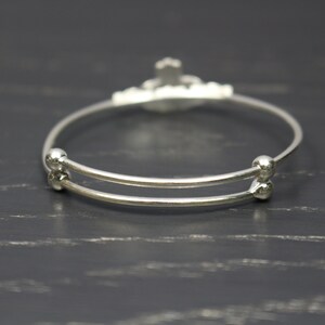 Claddagh Baby Bracelet, Sterling Silver Baby Girl Anklet, Adjustable ...