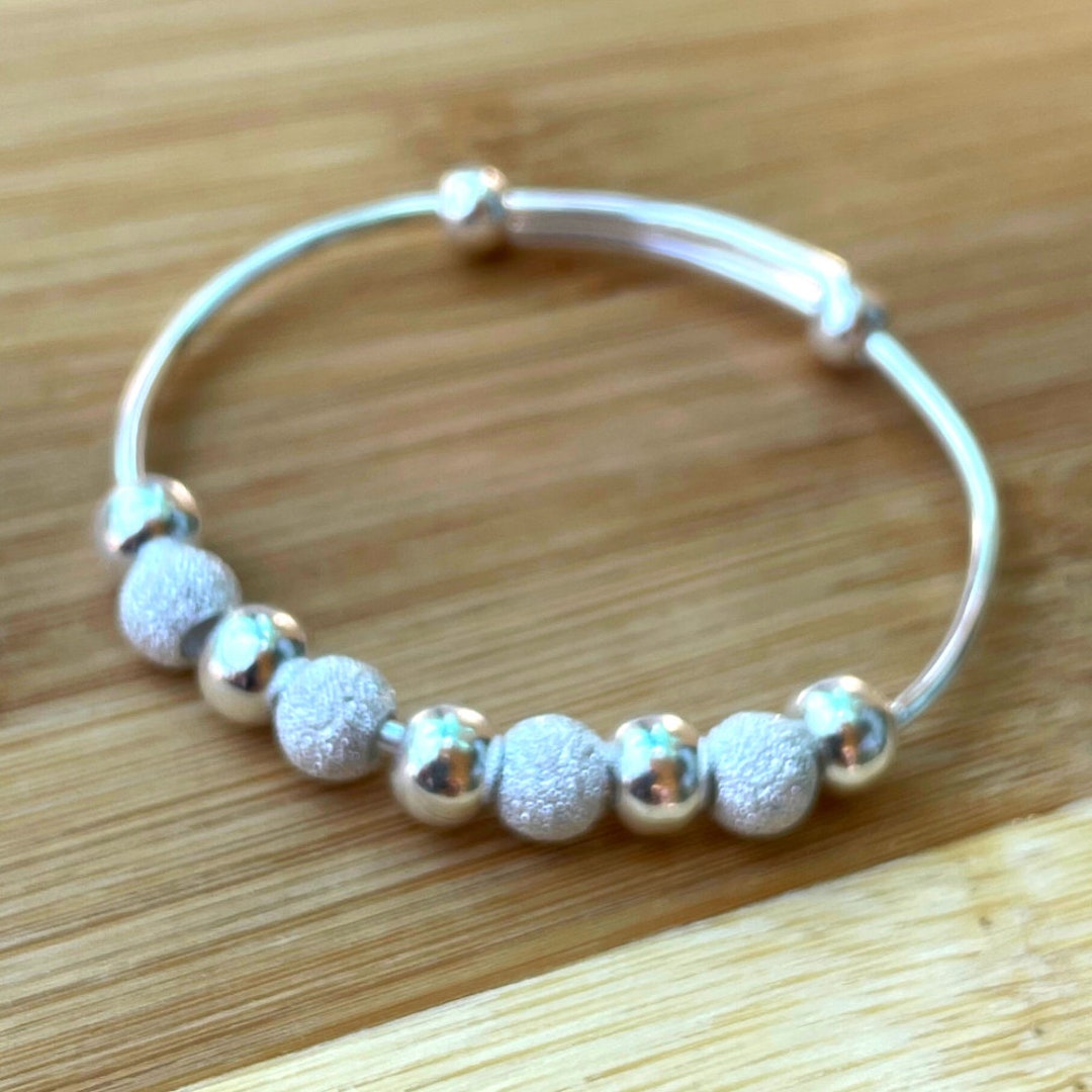 Pure Silver Baby Bangle, Baby Bead Anklet Silver, 999 Silver Jewel ...