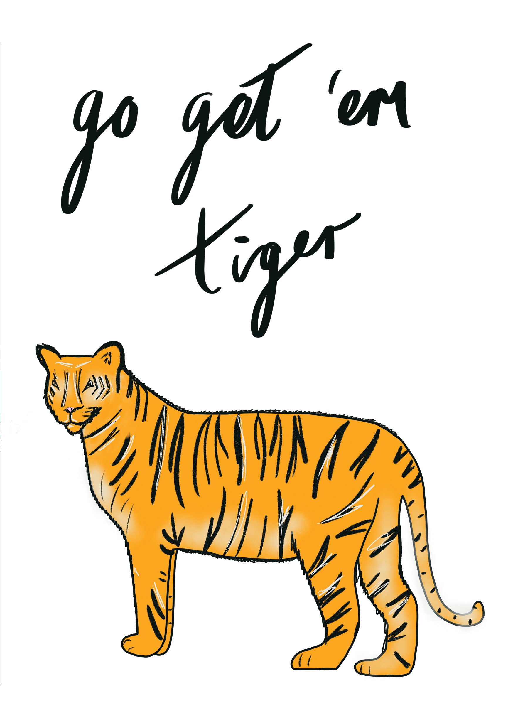 Go Get 'em Tiger Printable Art, Downloadable Art, Nursery Print ...