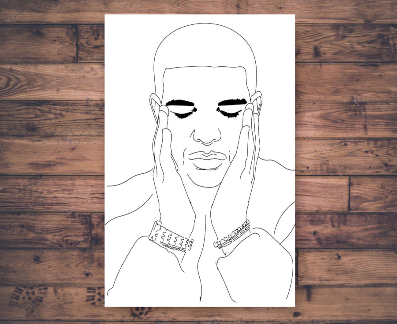 Printable Drake Coloring Book Great Christmas Gift 10 | Etsy