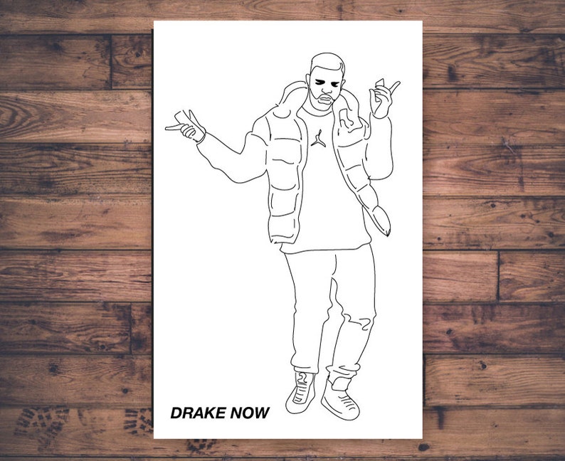 Printable Drake Coloring Book Great Christmas Gift 10 | Etsy