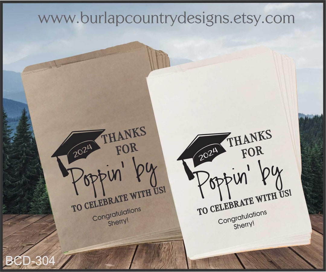 Graduation Favor Bags, Candy Bags, Graduation Party Bags, Favor Bag ...