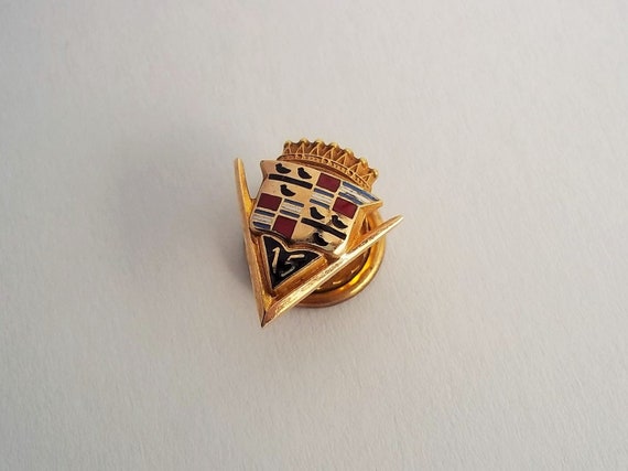 Vintage Cadillac 15 Years Pin Years of Service Screw-… - Gem