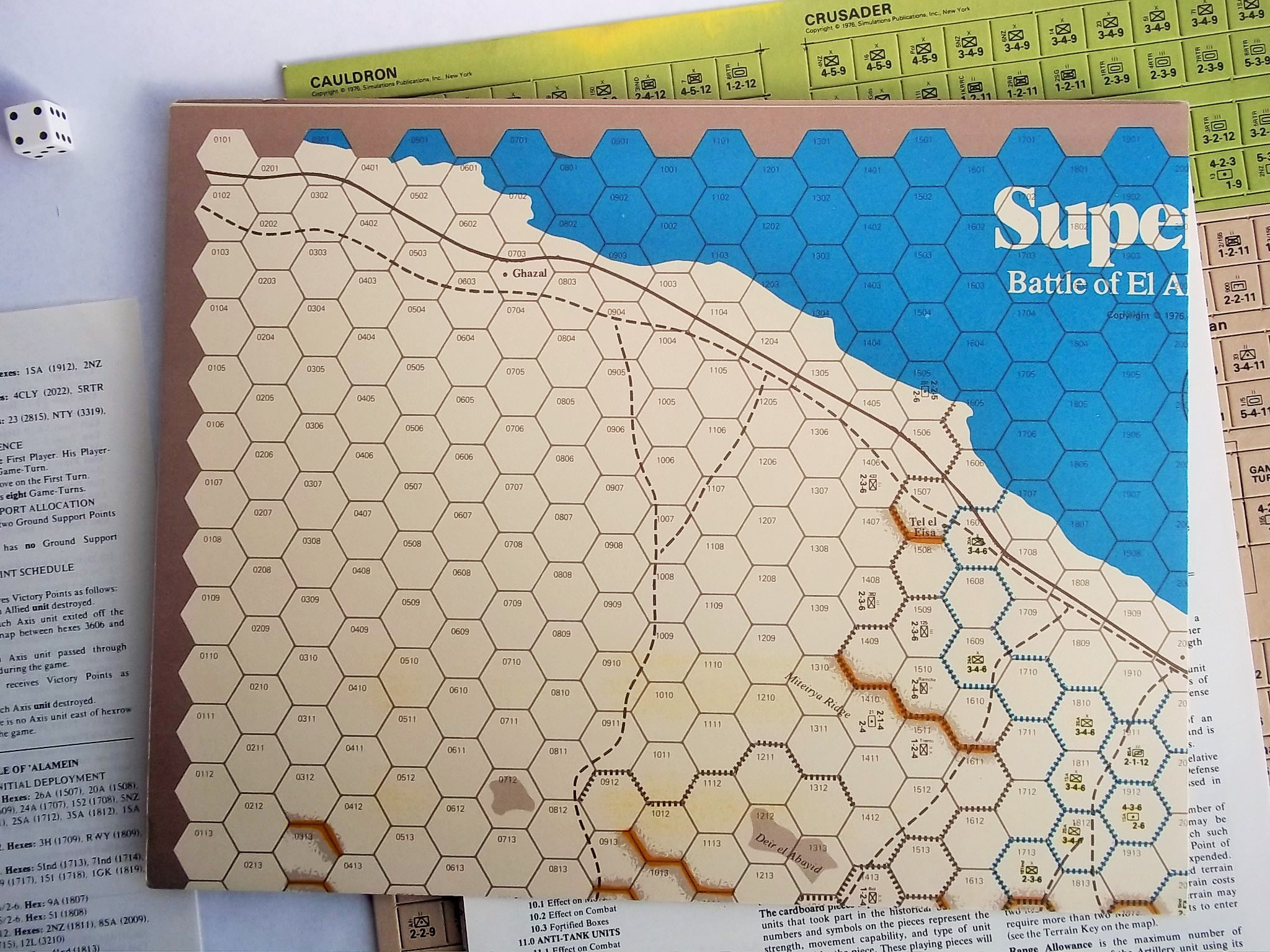 Four Battles in North Africa 1976 Board Game Ground Combat Simulation ...