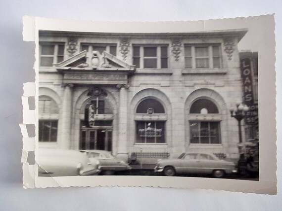 Vintage Historic Bank Building Snapshot Photograph Antique - Etsy