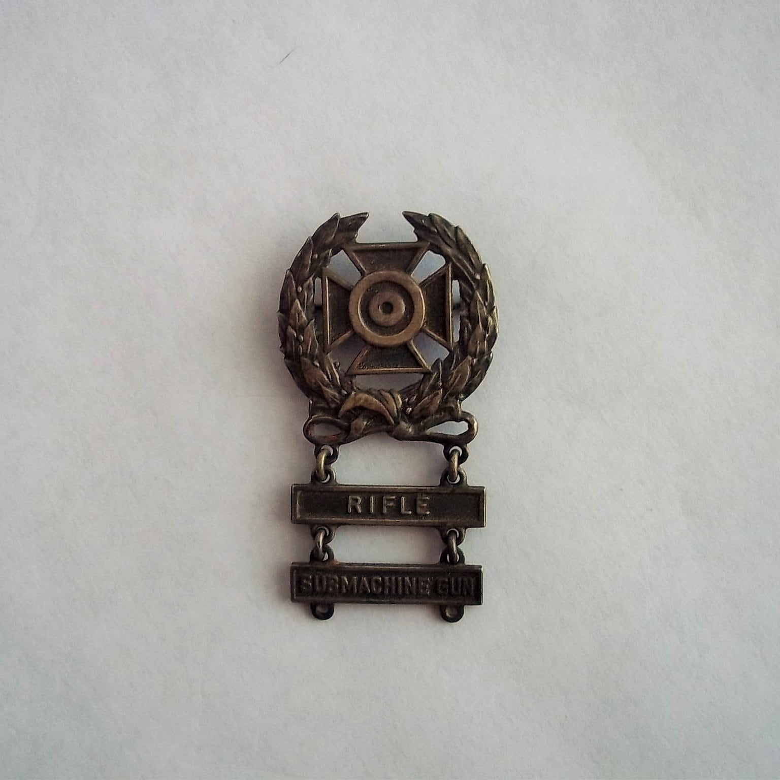 Vintage US Army Expert Marksman Qualification Badge With Two Bars Rifle ...