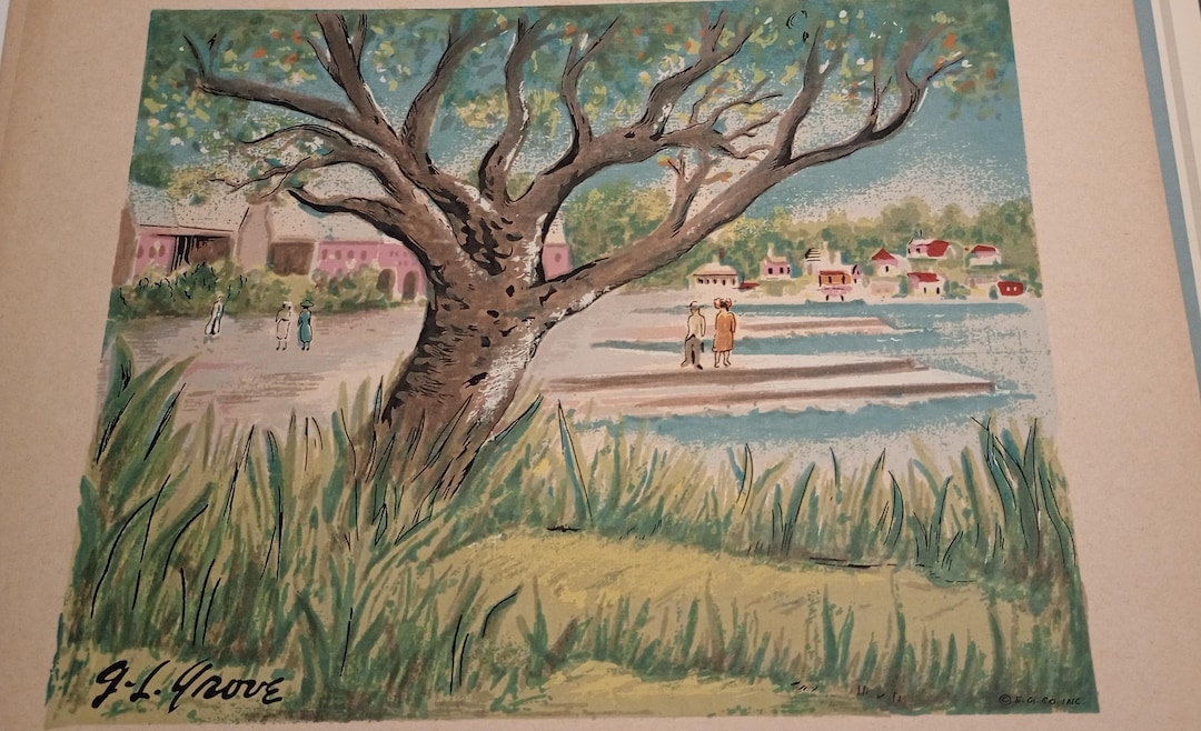 G.L. Grove Vintage Print Tree - Etsy