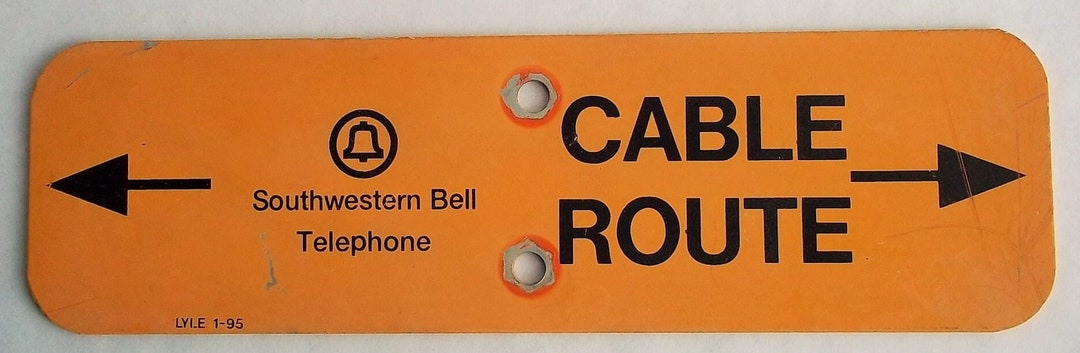 Vintage Southwestern Bell Telephone Cable Route Small Yellow - Etsy