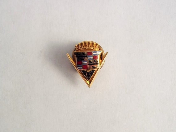 Vintage Cadillac 15 Years Pin Years of Service Screw-… - Gem