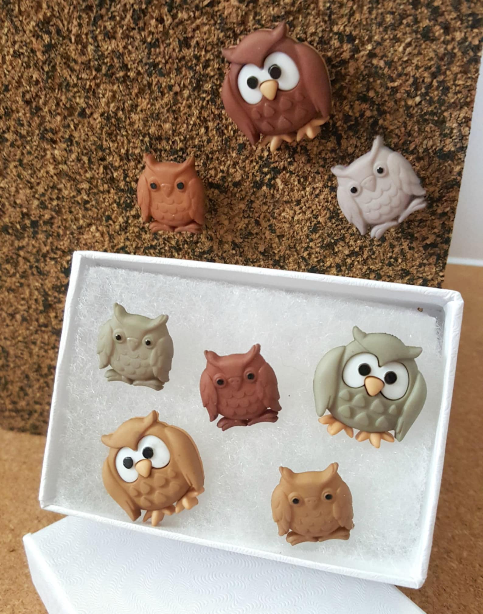 Handmade fun Tacks Thumb Tacks Owls - Etsy