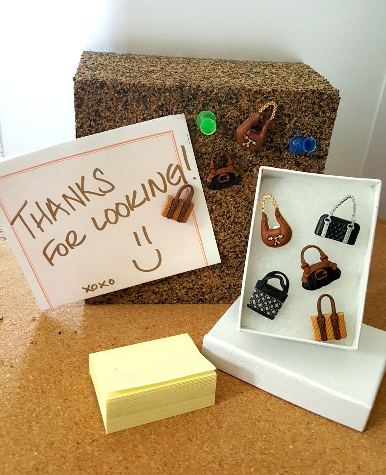 Handmade fun Tacks Thumb Tacks Purses/bags - Etsy