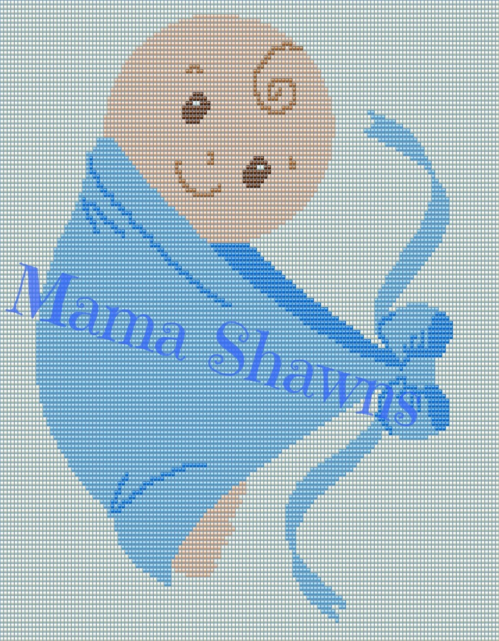 Baby Boy Graphghan Written Pattern Crochet Pattern Baby | Etsy