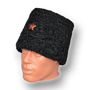Papakh Natural Astrakhan Fur Karakul Hat Cap Army | Etsy