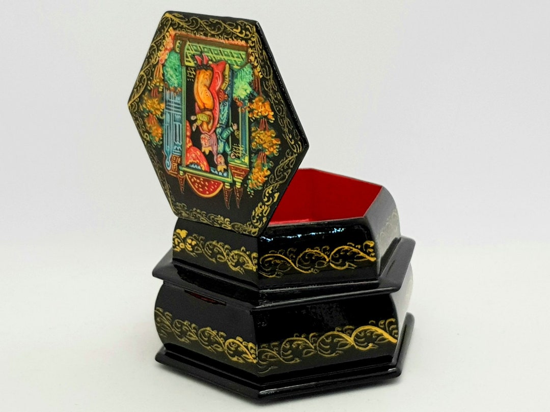 Wooden Box Palekh Painting Jewelry Box Handmade - Etsy