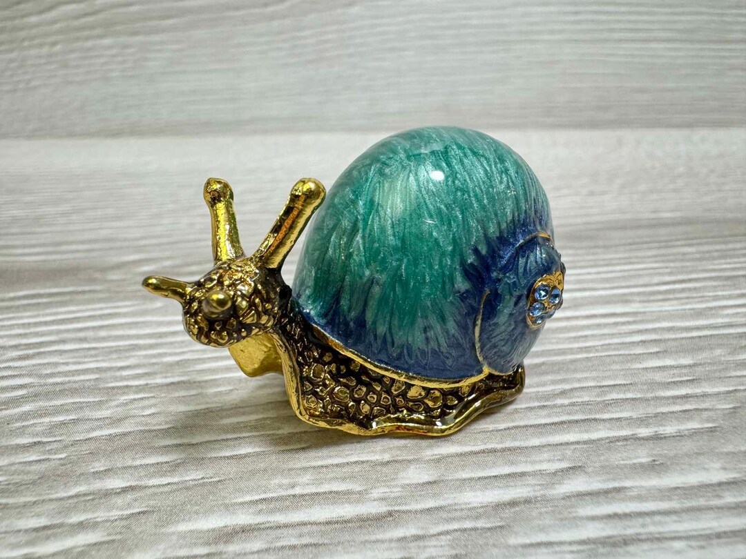 Faberge-style Thimble. Metal Thimble With Swarovski Crystals Snail ...