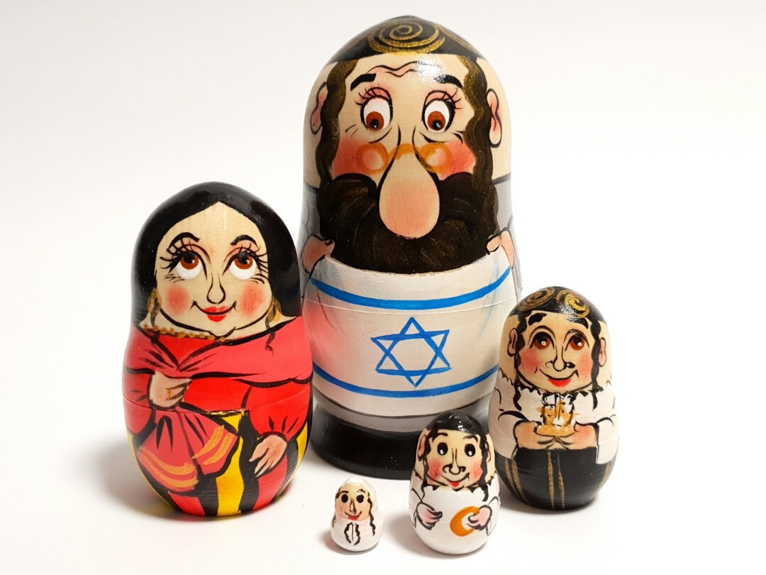 Nesting Doll Jewish Family Matryoshka 5 Pcs Height 10.5cm /4.1 Inch - Etsy