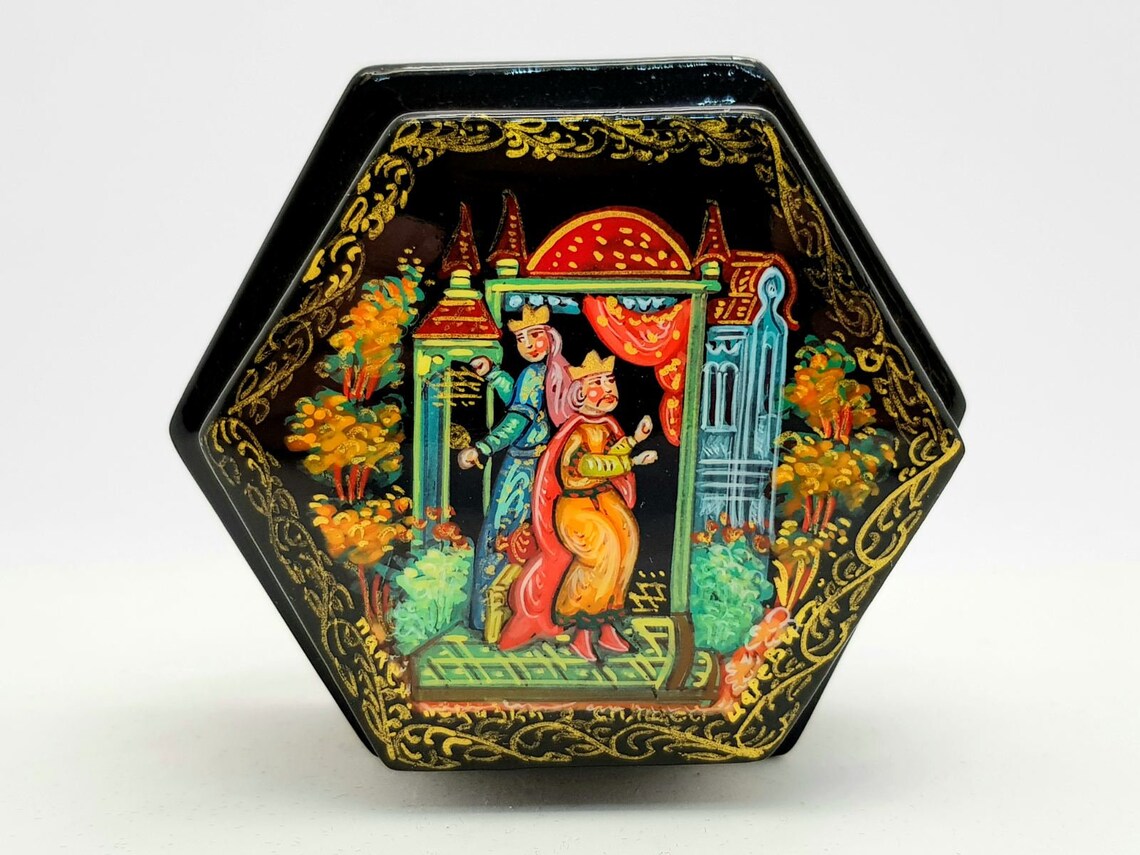 Wooden Box Palekh Painting Jewelry Box Handmade - Etsy