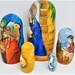 The Nativity of Jesus Nesting Dolls Painted Wooden Birth of Jesus ...
