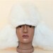 White Winter Hat Ushanka Natural Rabbit Fur - Etsy
