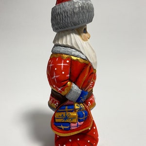 Figurine Carved Wooden Santa Ded Moroz Height 19cm / 7.6 Inch) - Etsy
