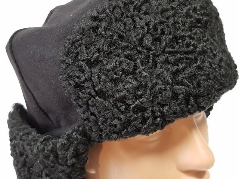 Astrakhan Karakul Winter Hat Ushanka - Etsy