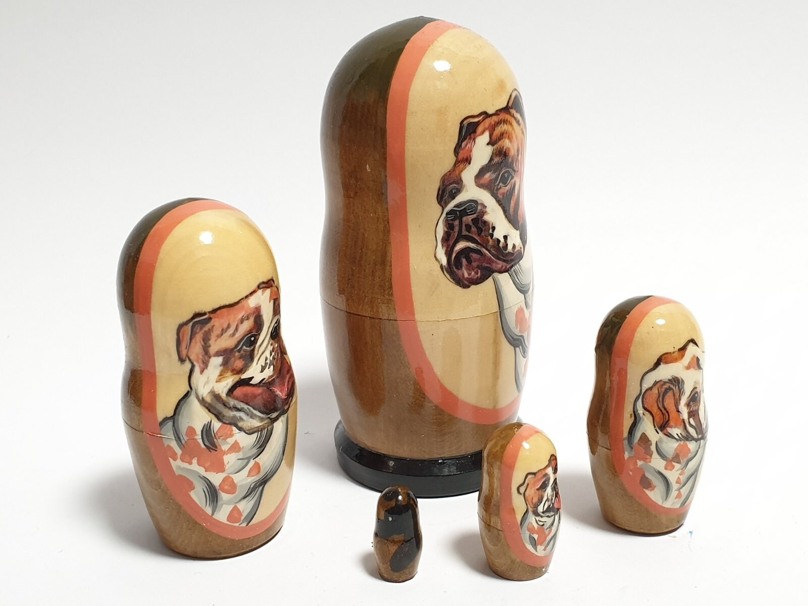 Pug-Dog Nesting Dolls Animal Toys Matryoshka Gift 5pcs Height | Etsy