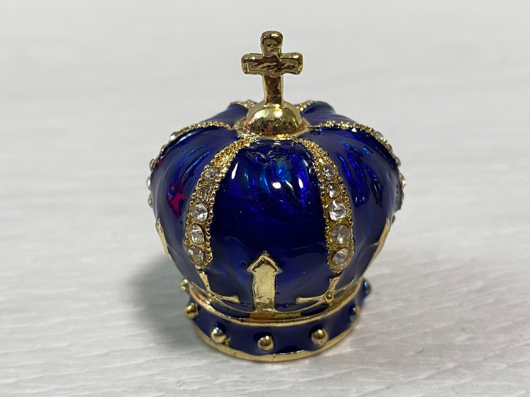 Collectible Thimble Crown, Enamel Metal Thimble With Swarovski ...