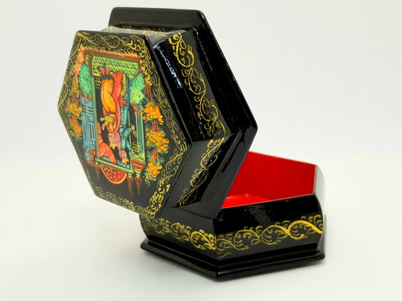 Wooden Box Palekh Painting Jewelry Box Handmade - Etsy