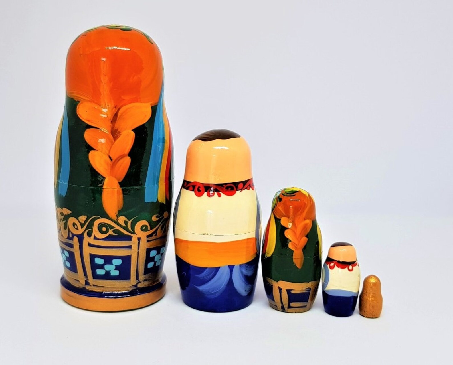Nesting Dolls Ukrainian Family Matryoshka 5 Pcs Height 16 - Etsy