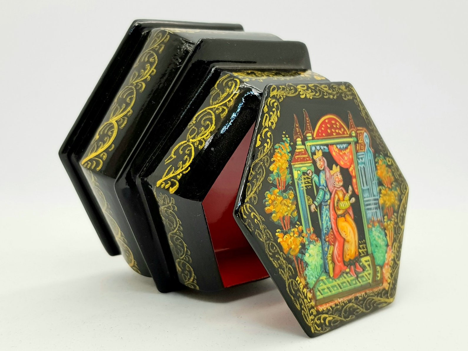 Wooden Box Palekh Painting Jewelry Box Handmade - Etsy