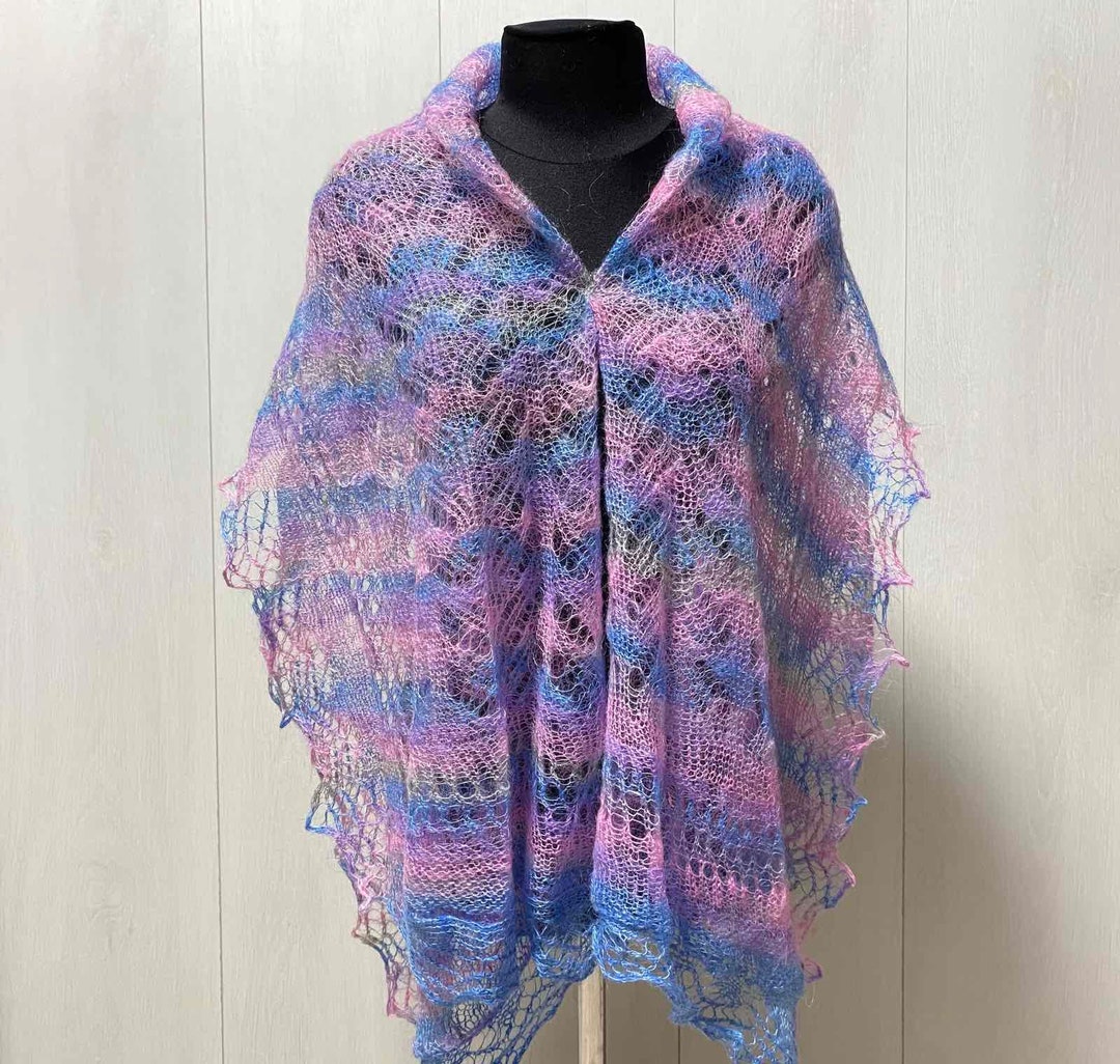 Downy Knitted Scarf. Slavic Shawl Goat Down Handmade - Etsy