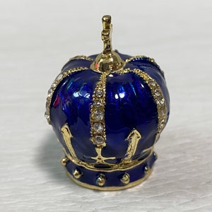 Collectible Thimble Crown, Enamel Metal Thimble With Swarovski ...