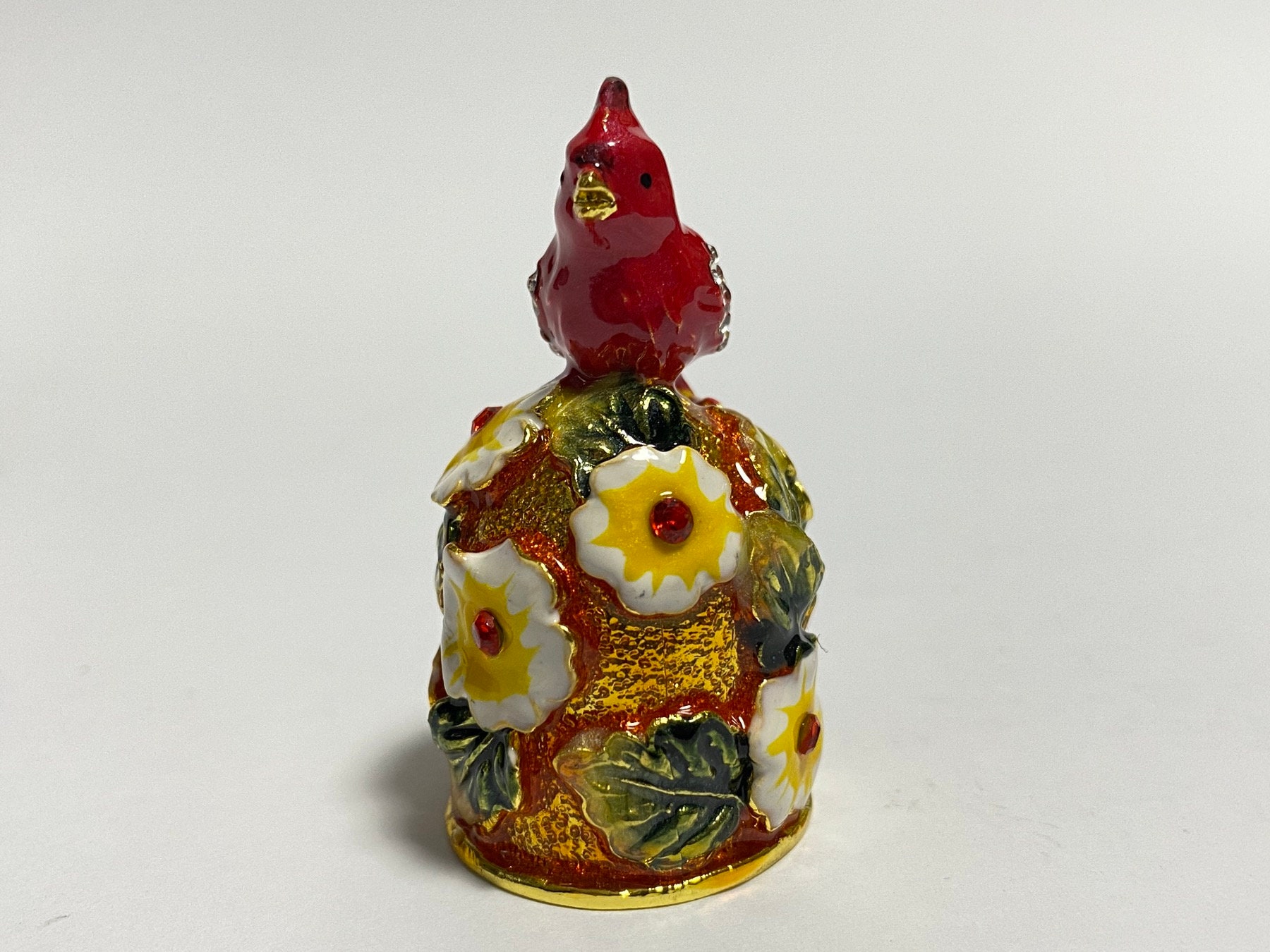 Faberge-style Thimble. Metal Thimble With Swarovski Crystals Figurine ...