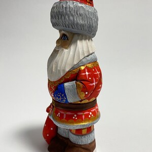 Figurine Carved Wooden Santa Ded Moroz Height 19cm / 7.6 Inch) - Etsy