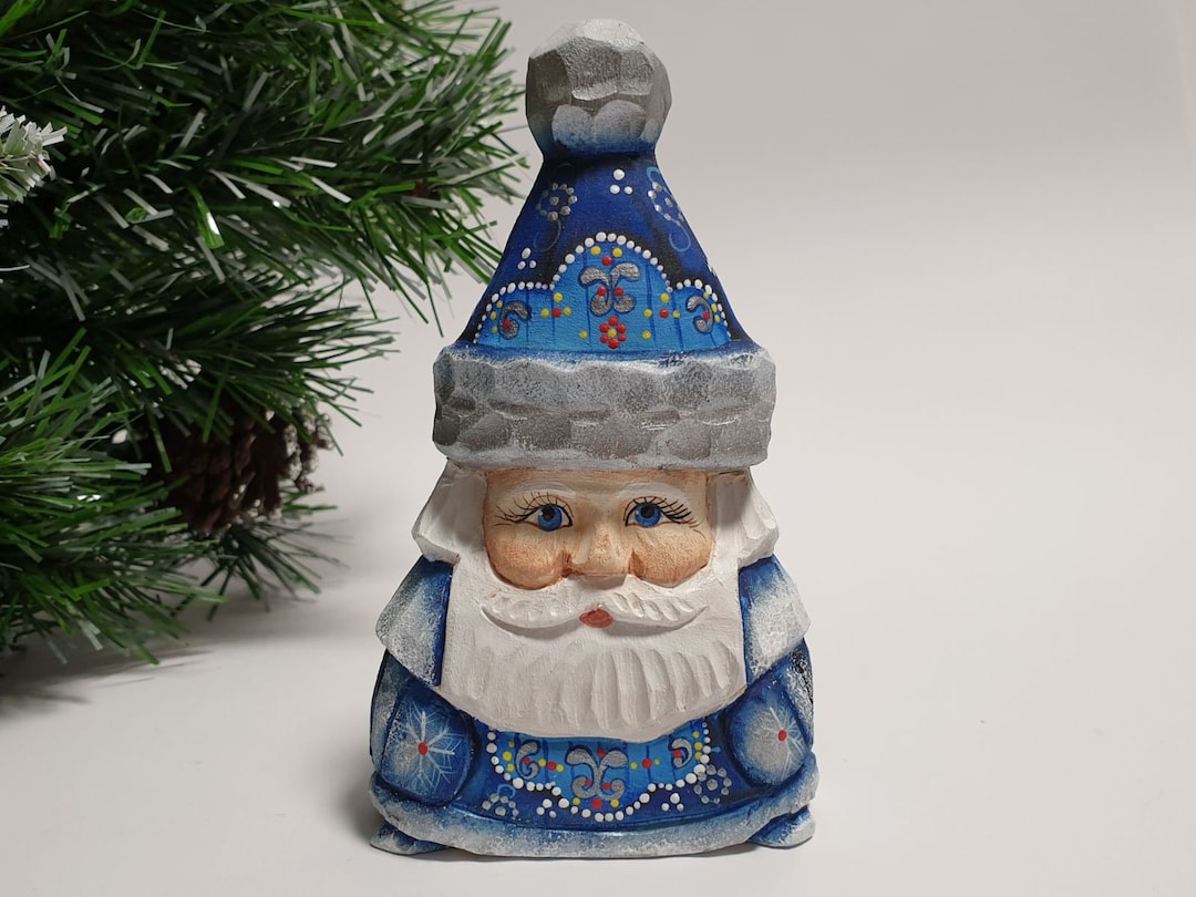 Figurine Carved Wooden Santa Ded Moroz Height 13cm / 5.1 Inch - Etsy