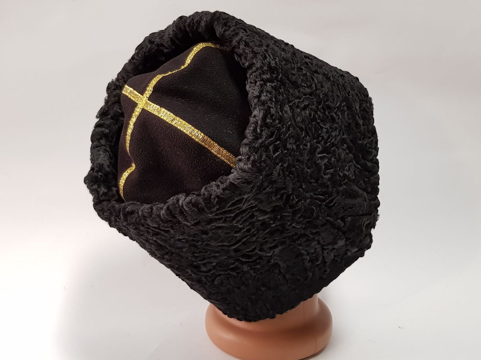 Papakh Natural Astrakhan Fur Karakul Hat Army | Etsy