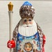 Figurine Carved Wooden Santa Ded Moroz Height 19cm /7.5 Inch ...
