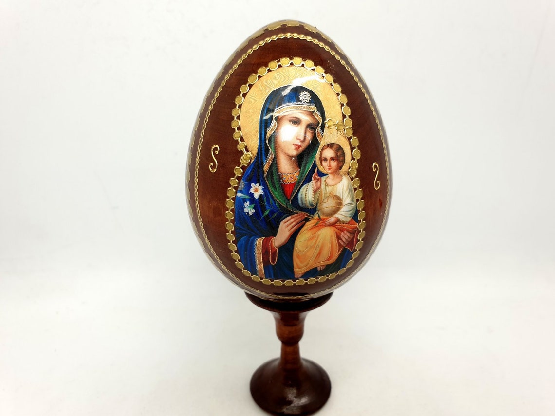 Religious Easter Wooden Egg Bible Home Decor Height 15cm' | Etsy