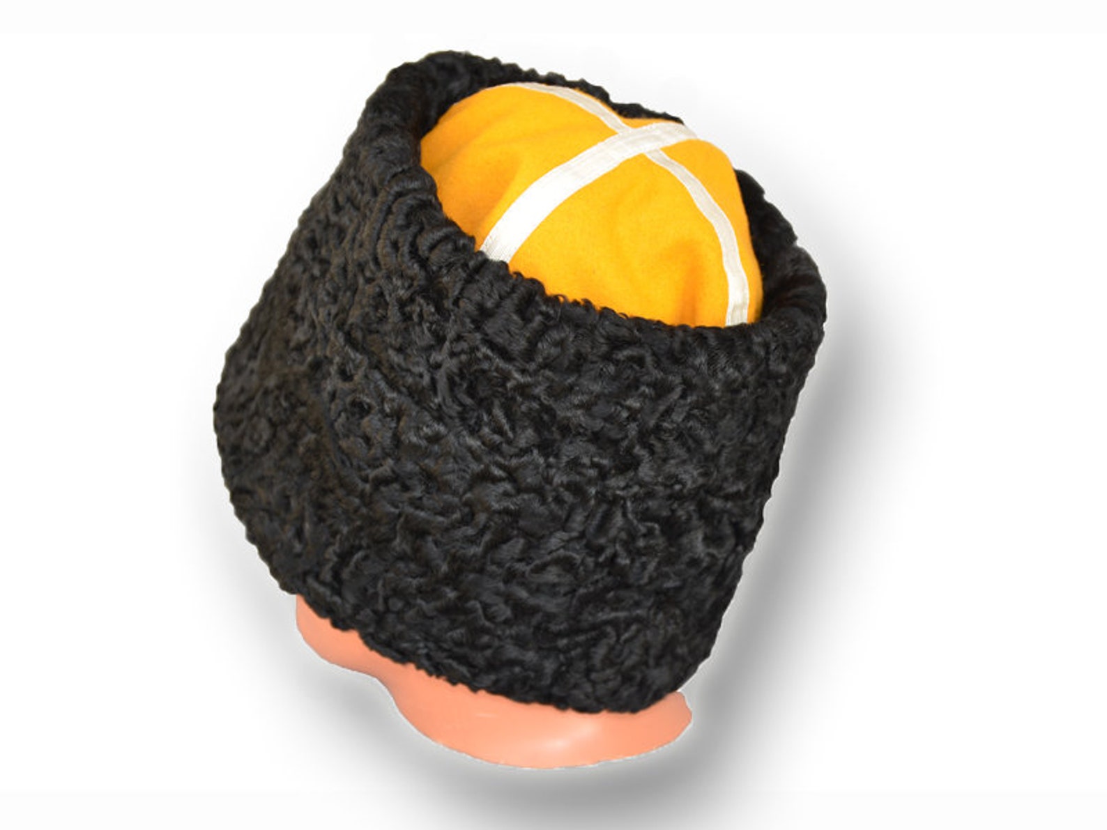 Papakh Natural Astrakhan Fur Karakul Hat Cap Army Height | Etsy