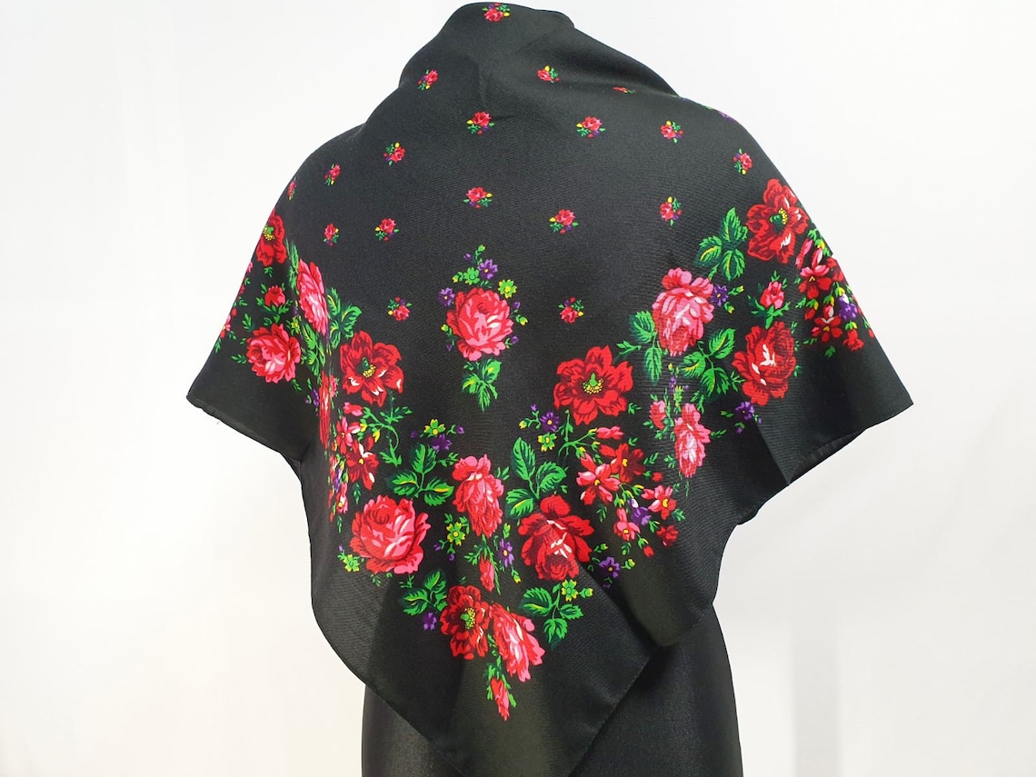 Sale Shawl Traditional Ukrainian Scarf Floral Shawl Wrap - Etsy