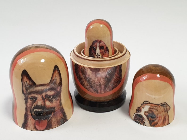 Dog Nesting Dolls Animal Toys Matryoshka Gift 5pcs Height 11 - Etsy