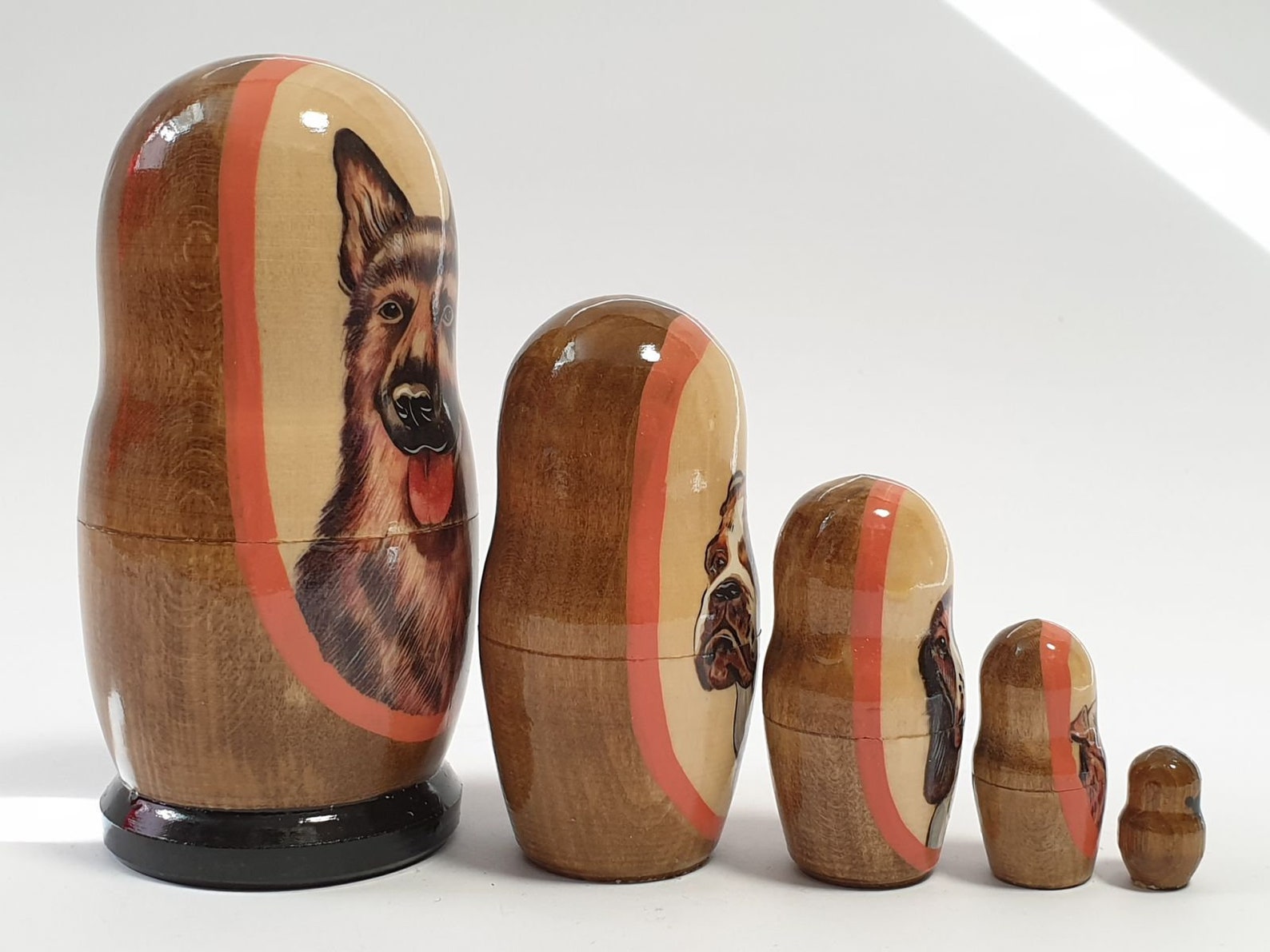 Dog Nesting Dolls Animal Toys Matryoshka Gift 5pcs Height 11 - Etsy