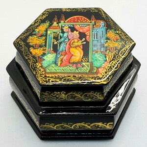 Wooden Box Palekh Painting Jewelry Box Handmade - Etsy