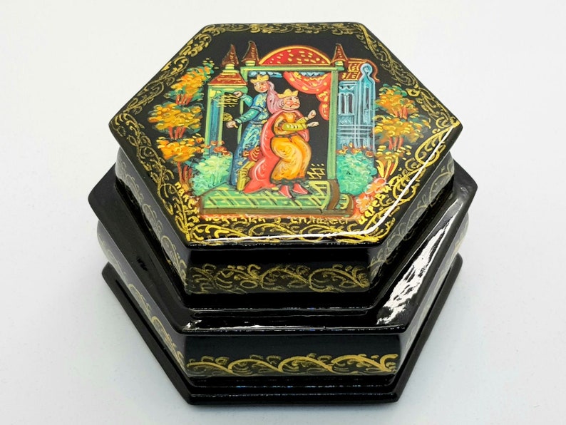 Wooden Box Palekh Painting Jewelry Box Handmade - Etsy
