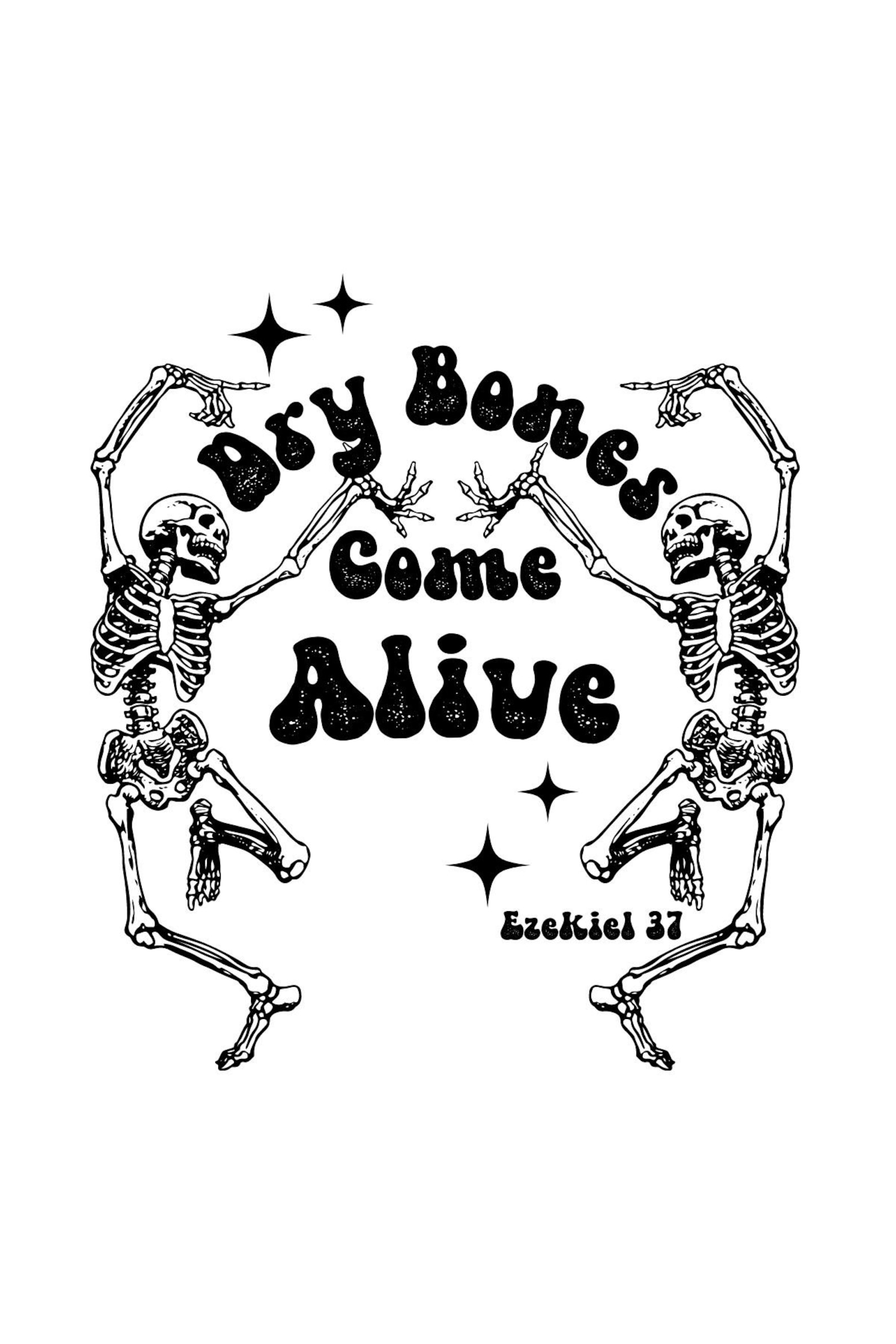Dry Bones Print, Dry Bones Come Alive, Dry Bones, Christian Fall Print ...