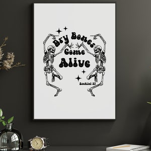 Dry Bones Print, Dry Bones Come Alive, Dry Bones, Christian Fall Print ...