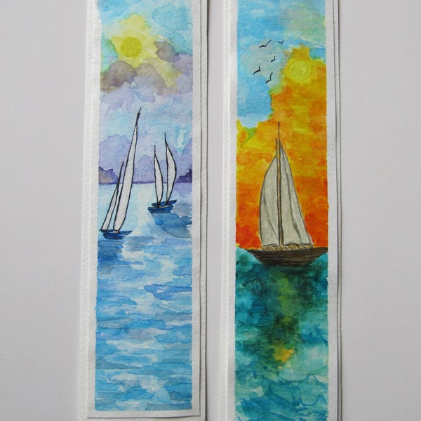 Watercolor Bookmarks - Etsy