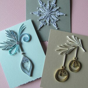 Set of 3 Christmas Handmade Mini Greeting Cards, Christmas Mini Gift ...