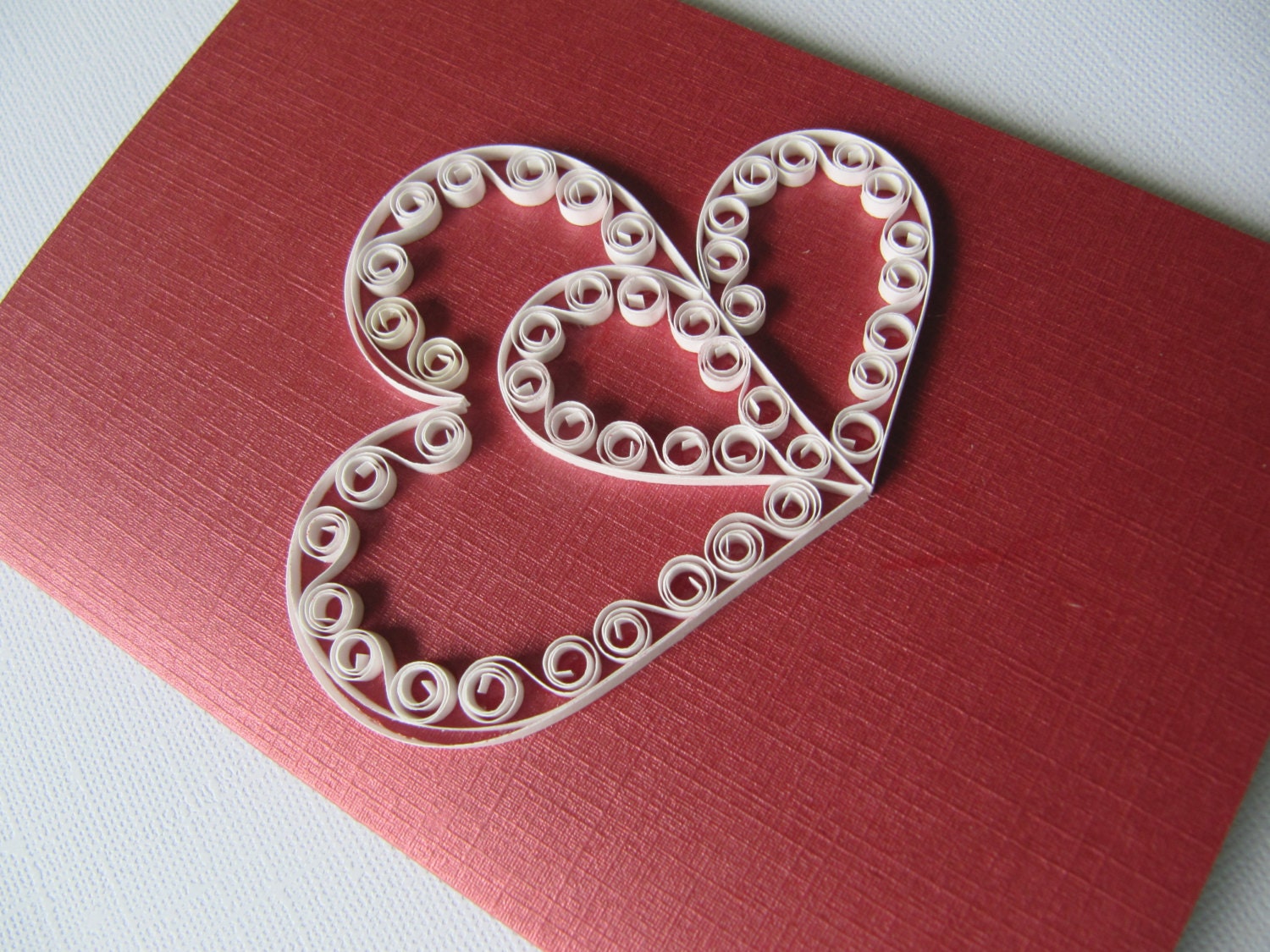 Handmade Valentine's Day Card: Paper Art Love Card - Etsy