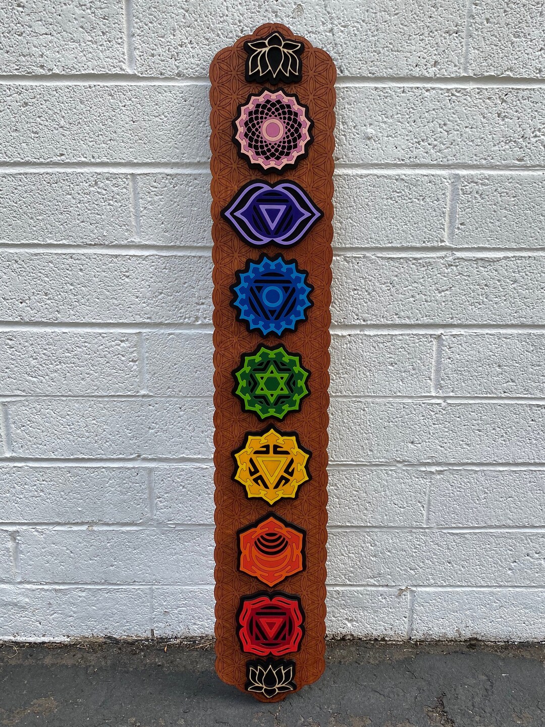 Chakra Wall Art, Flower of Life, Chakra Wooden Art, Chakra Wall Hanging ...